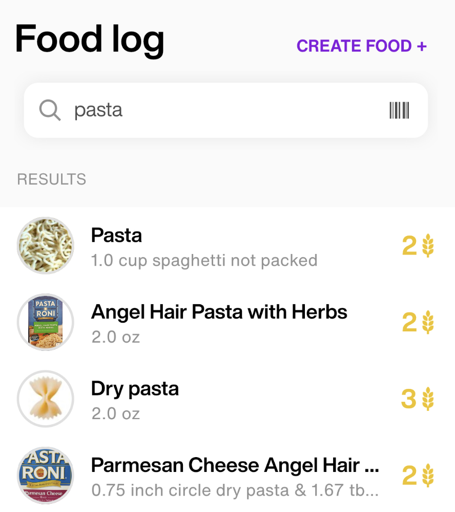 Logging food with Lumen - the food log